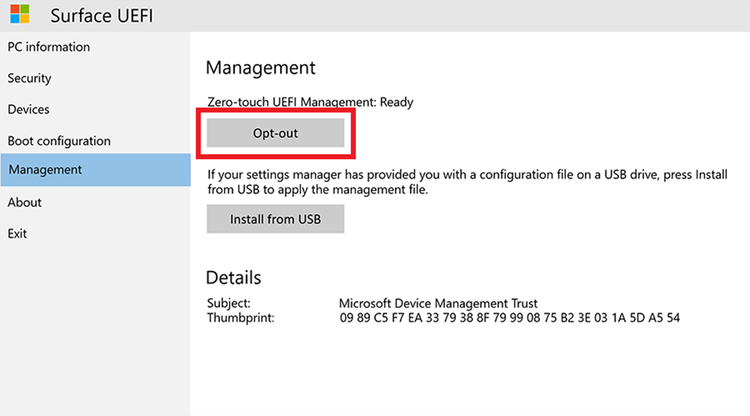 How to use Device Firmware Configuration Interface (DFCI) for Surface ...
