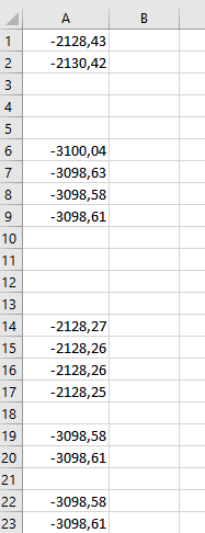 SUM between empty cells | Microsoft Community Hub