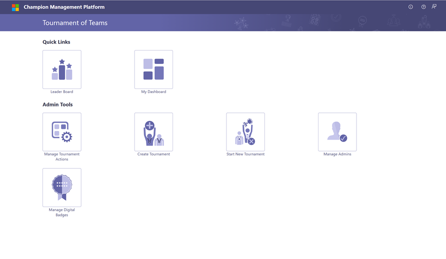 Tournament of Teams - new within the Champion Management Platform ...