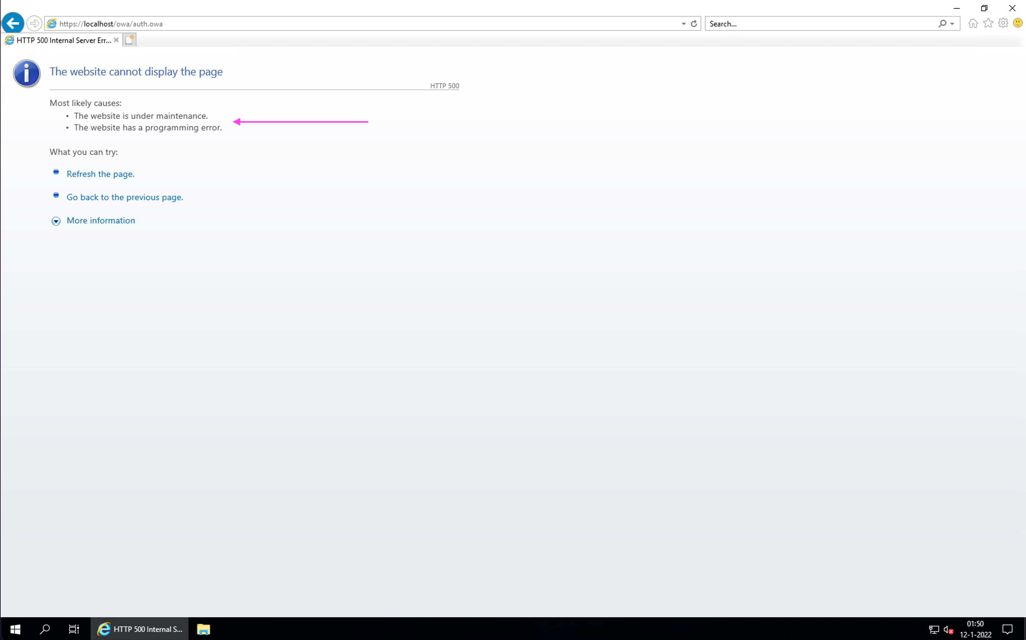 Resolving Exchange Server IIS 500 - Maintenance Error | Microsoft ...