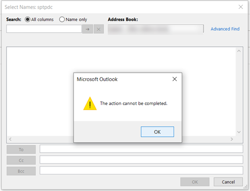 cannot open the ldap address book | Microsoft Community Hub