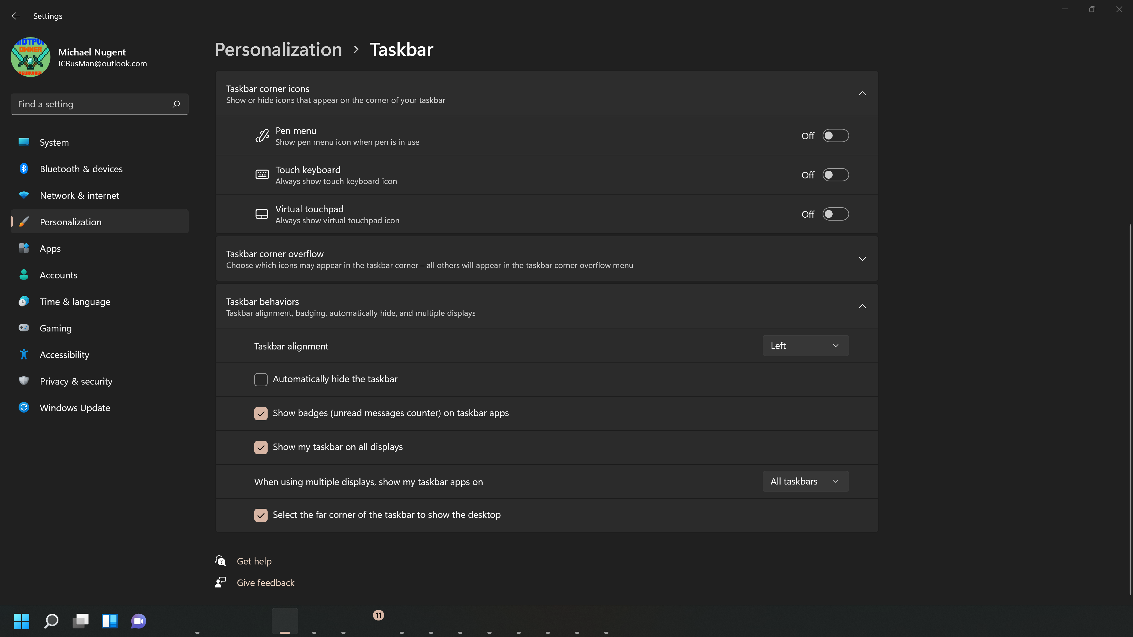 Open app icons on taskbar invisible on second display | Microsoft ...