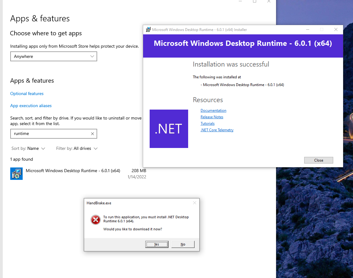 Applications Are Not Correctly Detecting Net Desktop Runtime 6 0 1