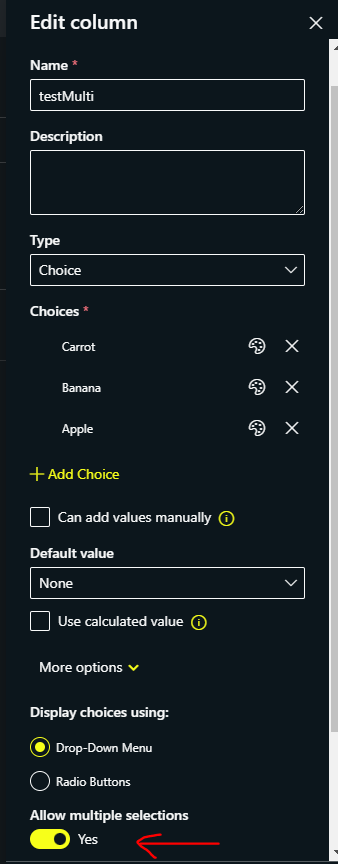 How to search choice field values with 'Allow multiple selections' | Microsoft Community Hub