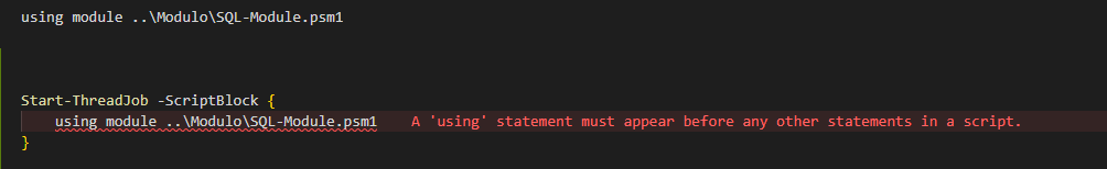 The Using Module Statement Into A Threadjobs Scriptblock Microsoft Community Hub