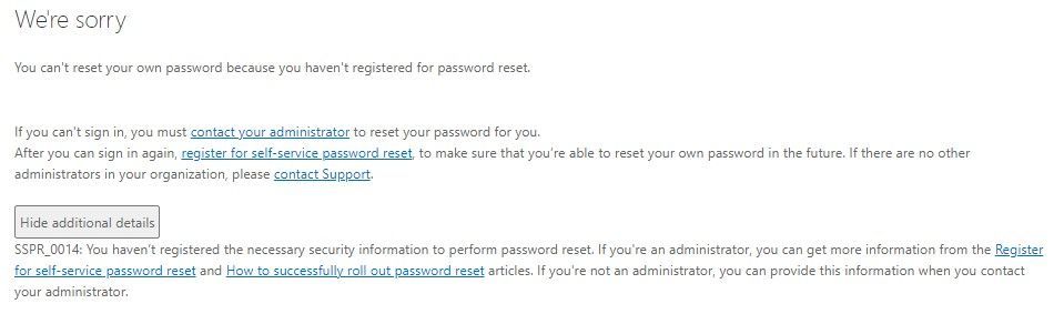 Azure AD SSPR for Admins | Microsoft Community Hub