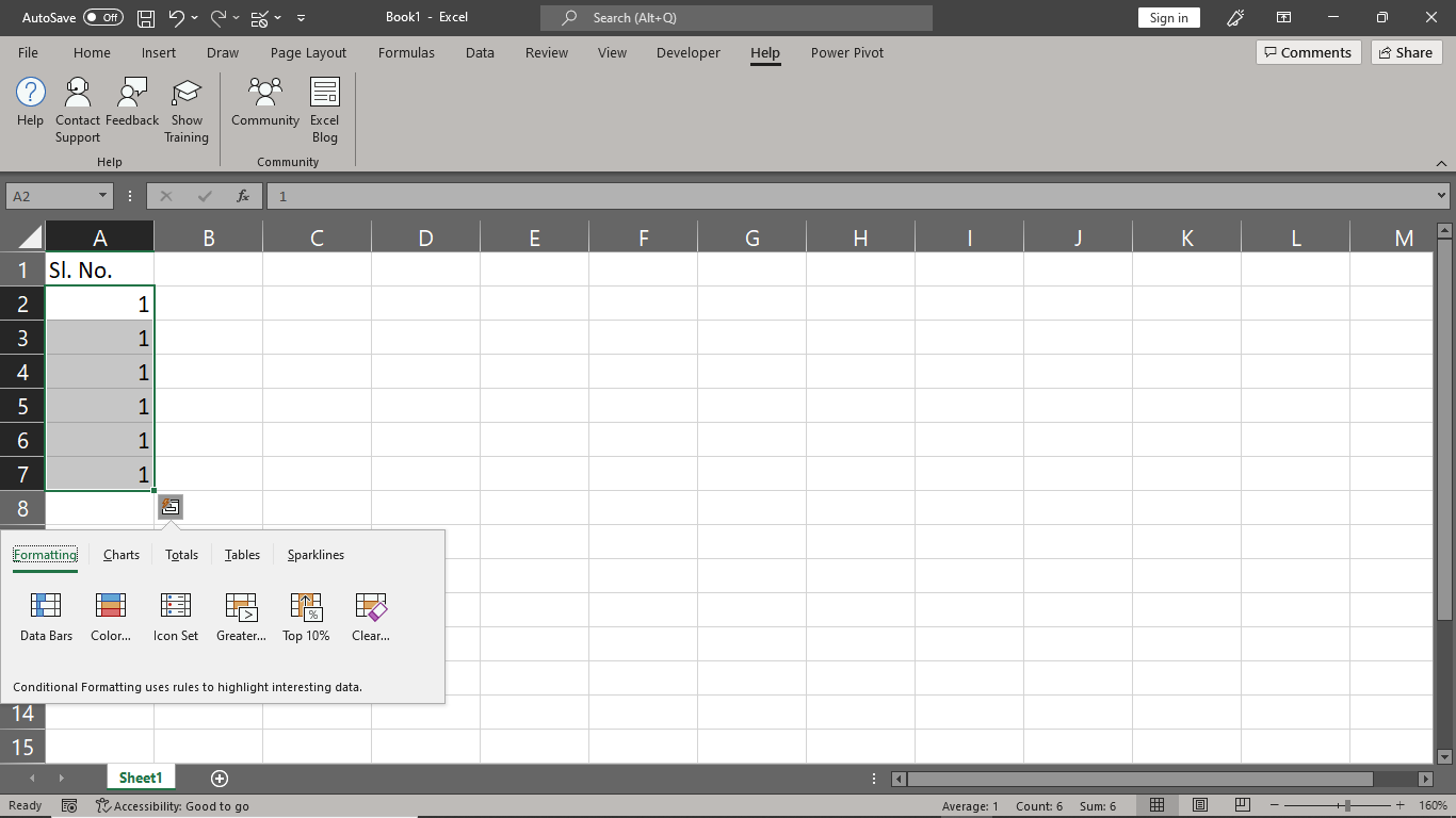 Unable to use SL number using mouse | Microsoft Community Hub