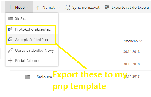 How to extract / export document library templates and add to my pnp ...