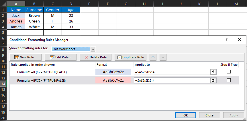 Conditional formatting with using formula: 'Applies to' is not working properly | Microsoft ...