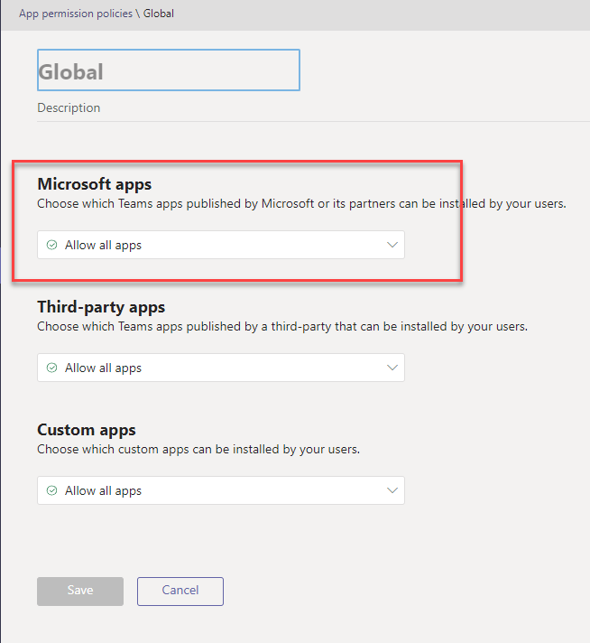 Teams app security - does blocking Microsoft apps block the built in ...