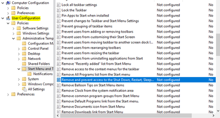 Remote Desktop users have access to shutdown/restart, how disable these ...