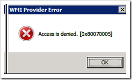 WMI Provider Error Access is denied - while changing SQL Server account password | Microsoft ...