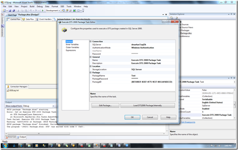 SSIS can sometime throw error “Execution was canceled by user” when there is a issue with the ...