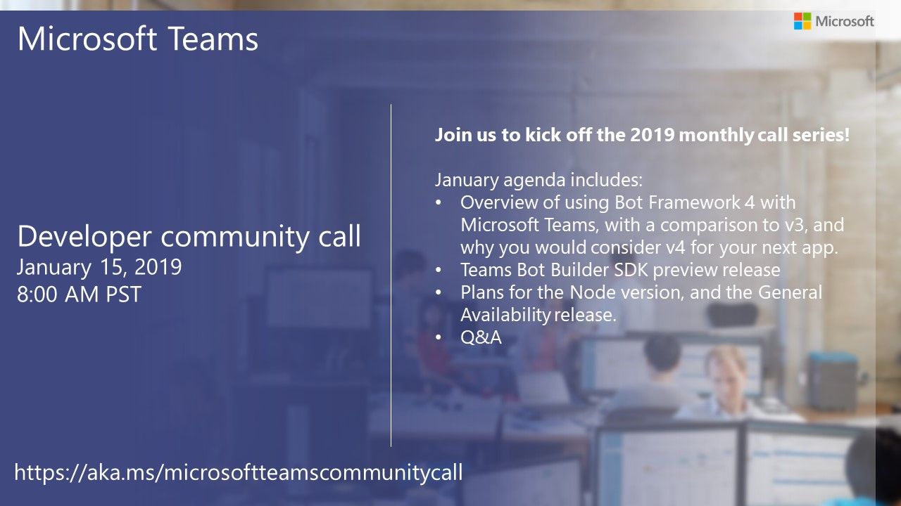 Microsoft Teams community call this morning - 8am PST | Microsoft ...