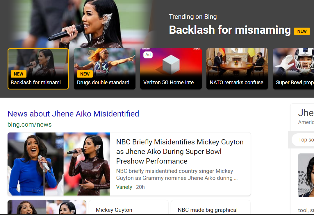 Trending On Bing Article Image Repeated Above Carousel | Microsoft ...