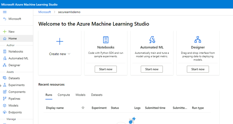 Secure Azure Machine Learning Service (AzureML) Environment | Microsoft ...