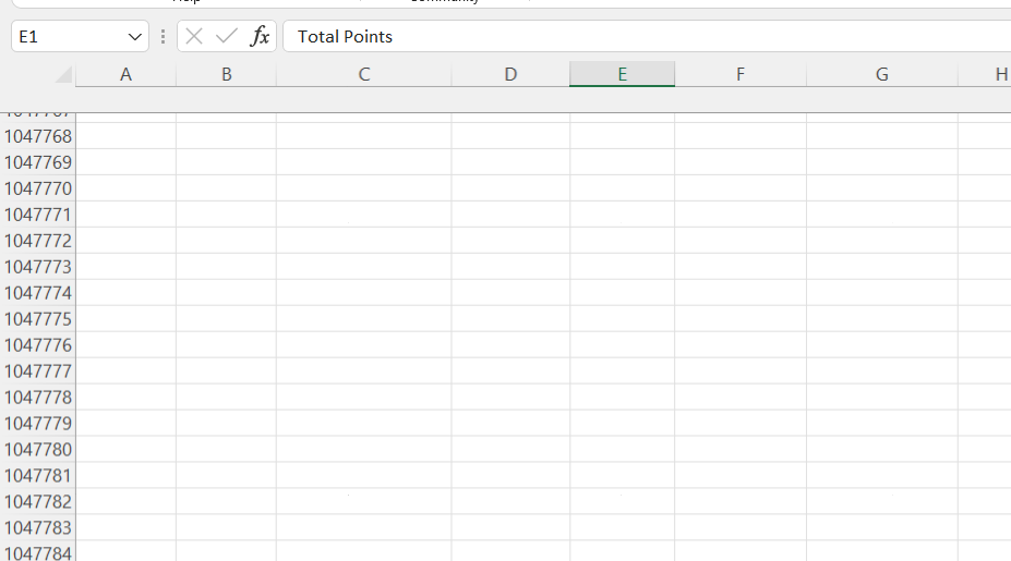 Excel Spreadsheet on Line 1 Million | Microsoft Community Hub