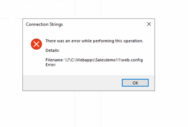 connection string I get this error | Microsoft Community Hub