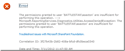 SharePoint Adventures : Access Denied errors when using RS 2012 with a ...
