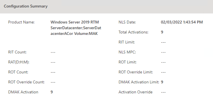Purchased 48 Core Datacenter License but only can activate 9 servers ...