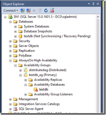 Availability Group Database Reports Not Synchronizing / Recovery ...