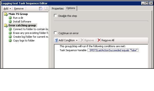 Capturing logs during failed Task Sequence Execution | Microsoft Community Hub