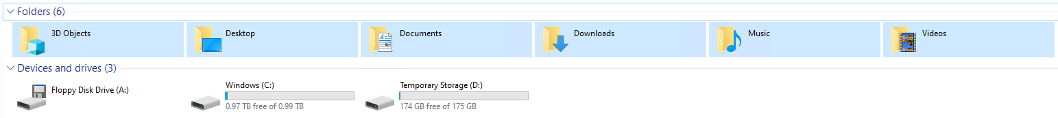 Collapse Folders(6) in This PC | Microsoft Community Hub