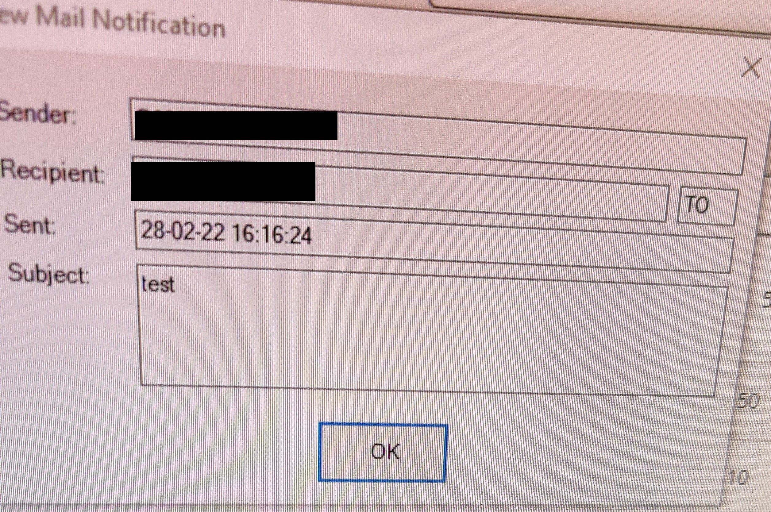 Separate 'New Email Notification' box | Microsoft Community Hub