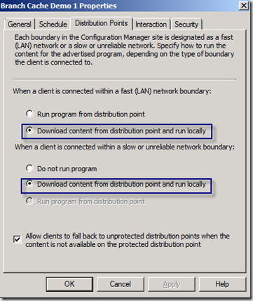 Configuring SCCM and Branch Cache | Microsoft Community Hub