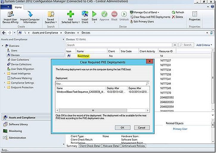 Delete Behavior for Devices in ConfigMgr 2012 | Microsoft Community Hub