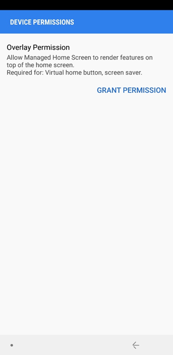Granting overlay permissions to Managed Home Screen for Android ...