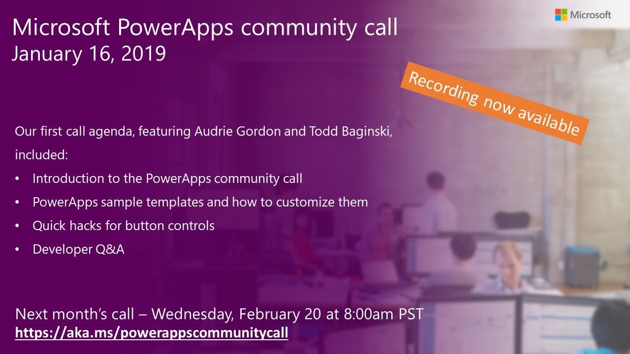 PowerApps community call blog and recording now available | Microsoft ...