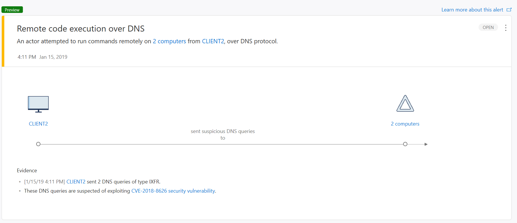 New preview detection: Remote code execution over DNS | Microsoft Community Hub
