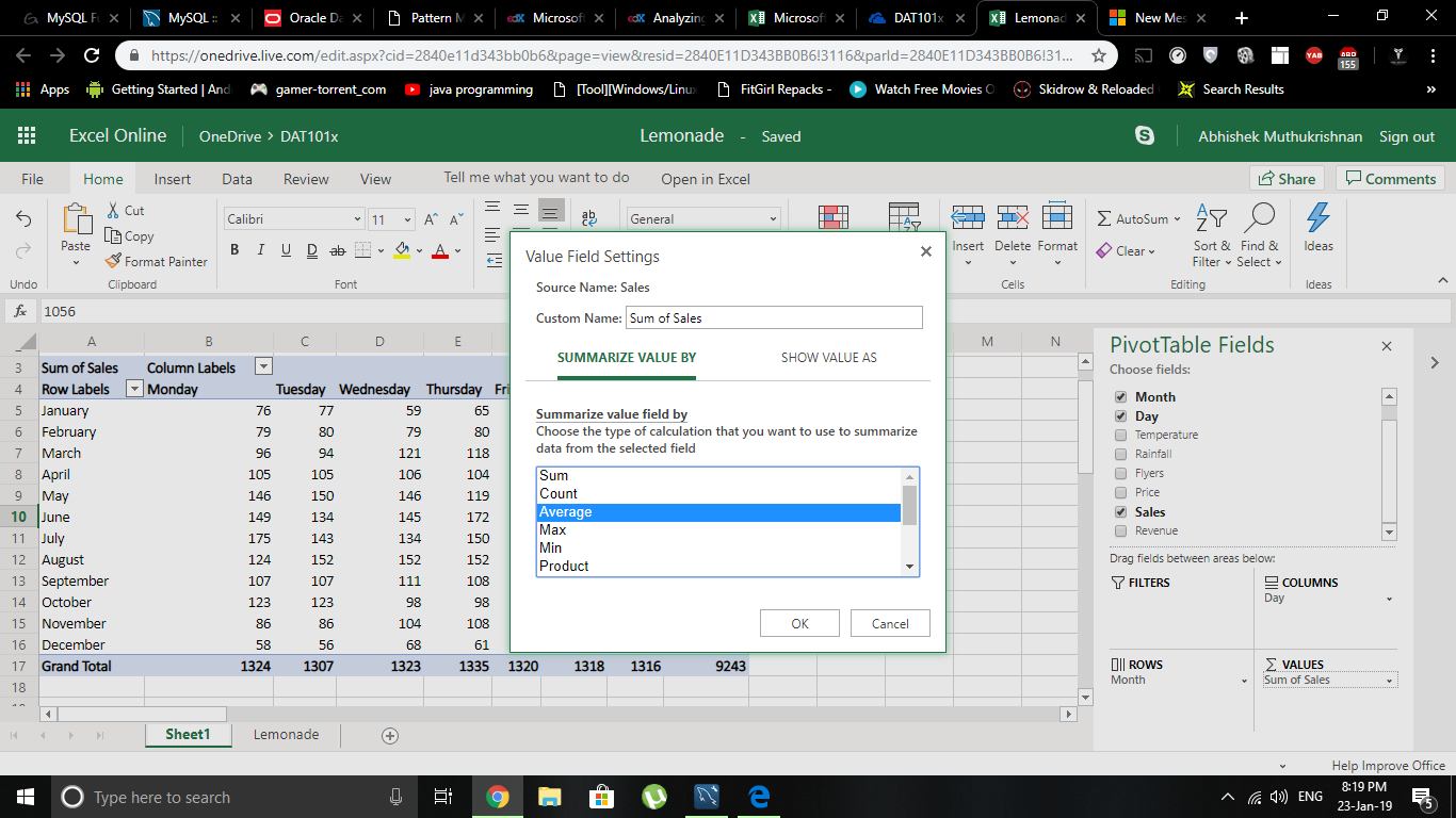 no button to change number format when changing value field setting to ...