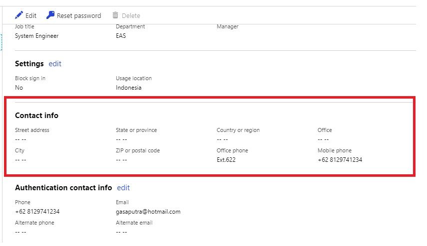 Can't edit user informastiom at office365 AD Azure | Microsoft Community Hub