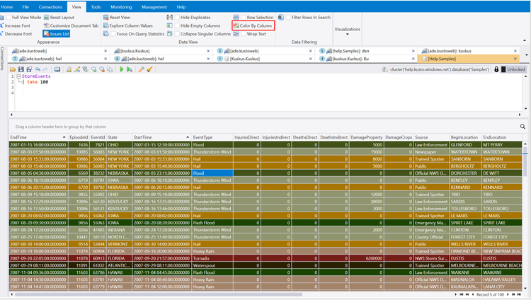 New productivity features in Kusto Explorer | Microsoft Community Hub