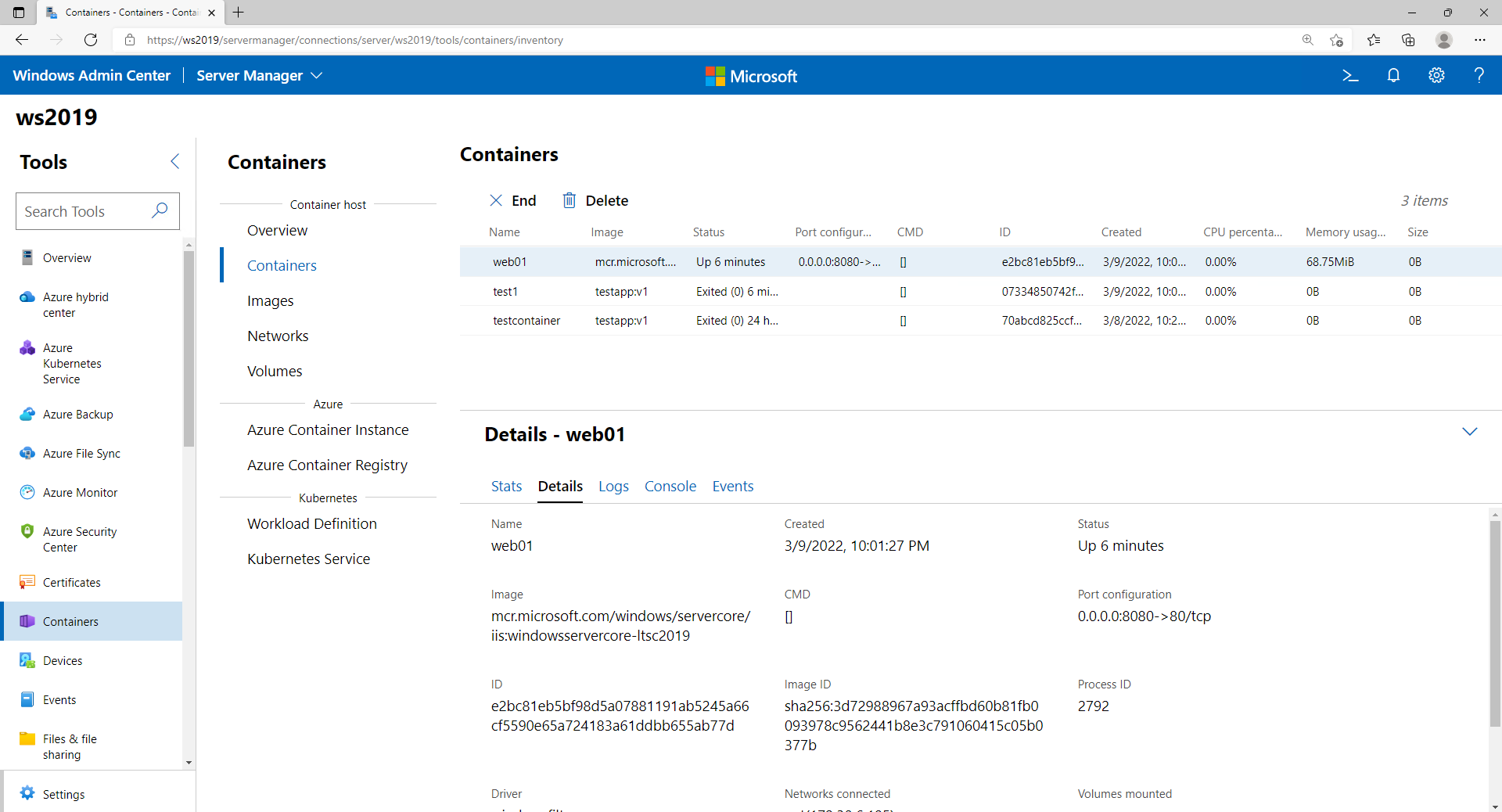 Using Windows Admin Center to troubleshoot applications on Windows ...