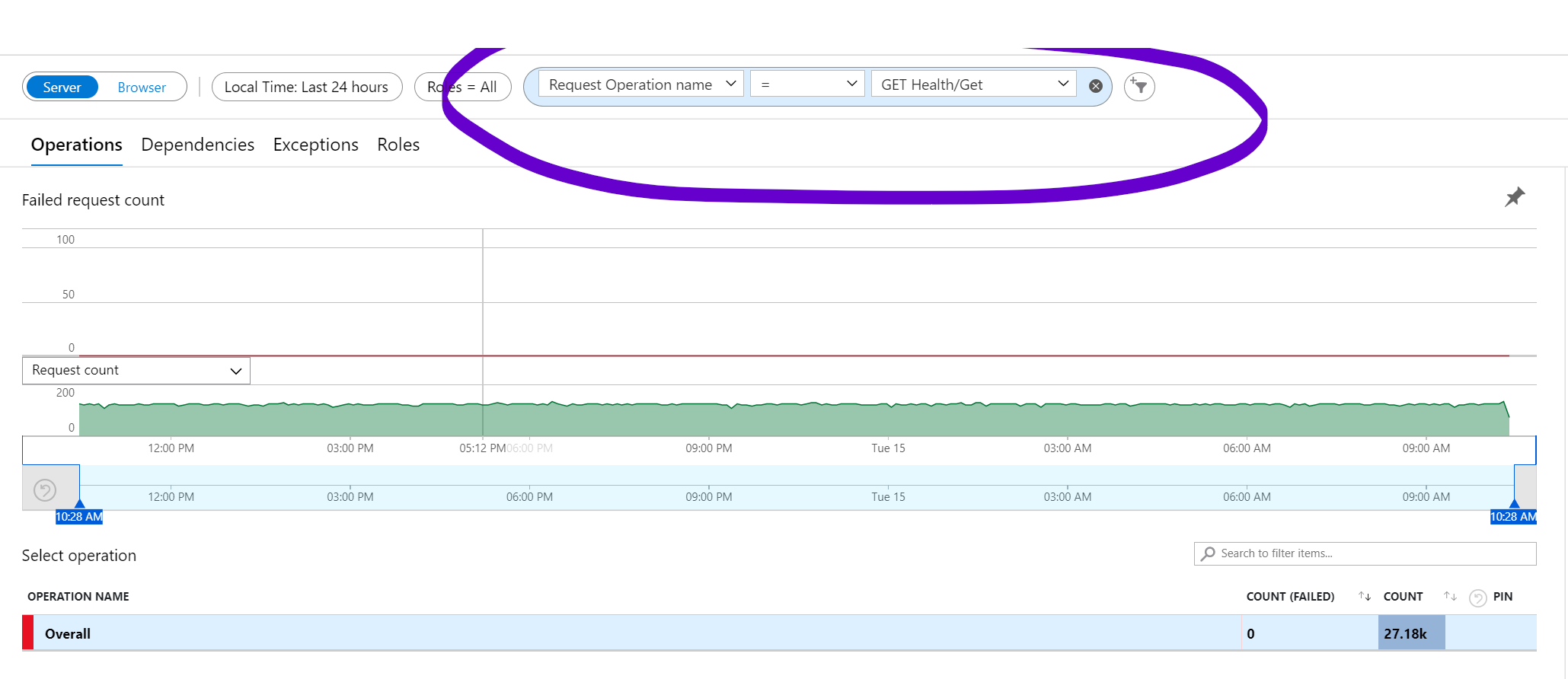 application insight's transaction search cannot display more than 10K ...