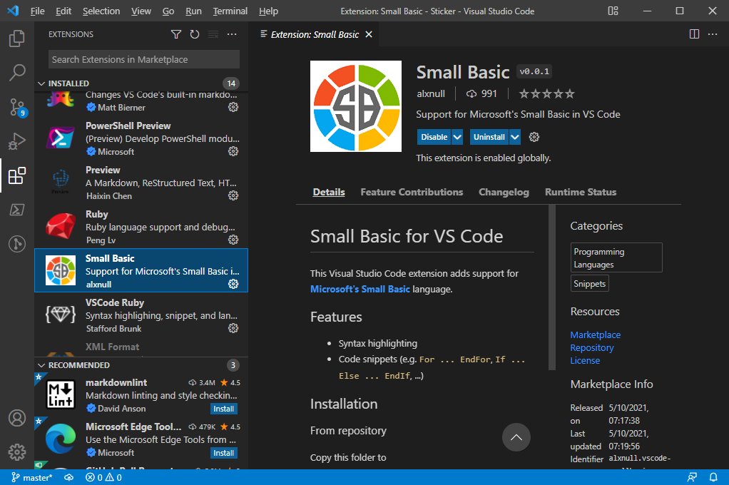 Small Basic for VS Code | Microsoft Community Hub