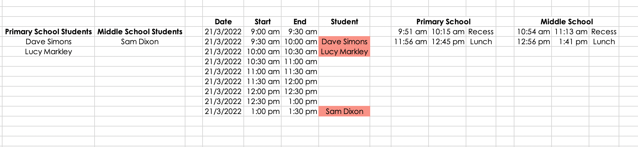 Help with conditional formatting of a name if it falls in time range | Microsoft Community Hub