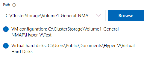 How to change Virtual Hard Disk Path when creating new VM in Windows ...