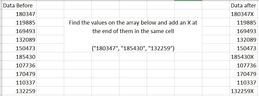 Using an array to find a value in a column (VBA) | Microsoft Community Hub