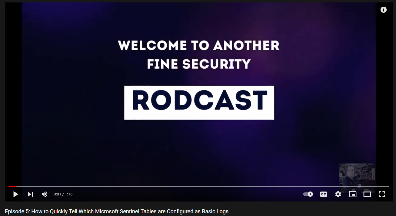 Video | Episode 5: How to Quickly Tell Which Microsoft Sentinel Tables ...
