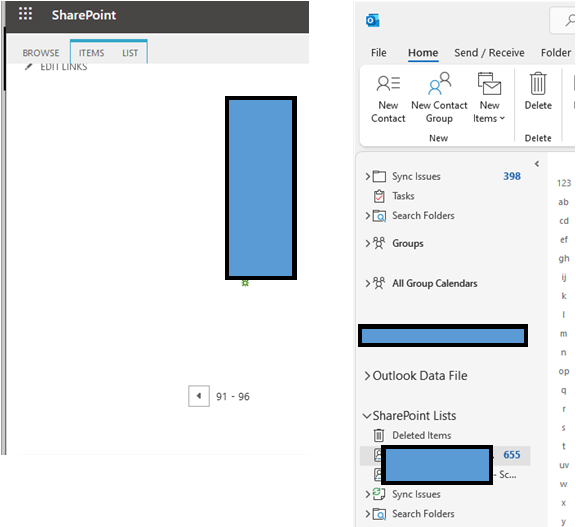 Sharepoint not loading all contacts from outlook | Microsoft Community Hub