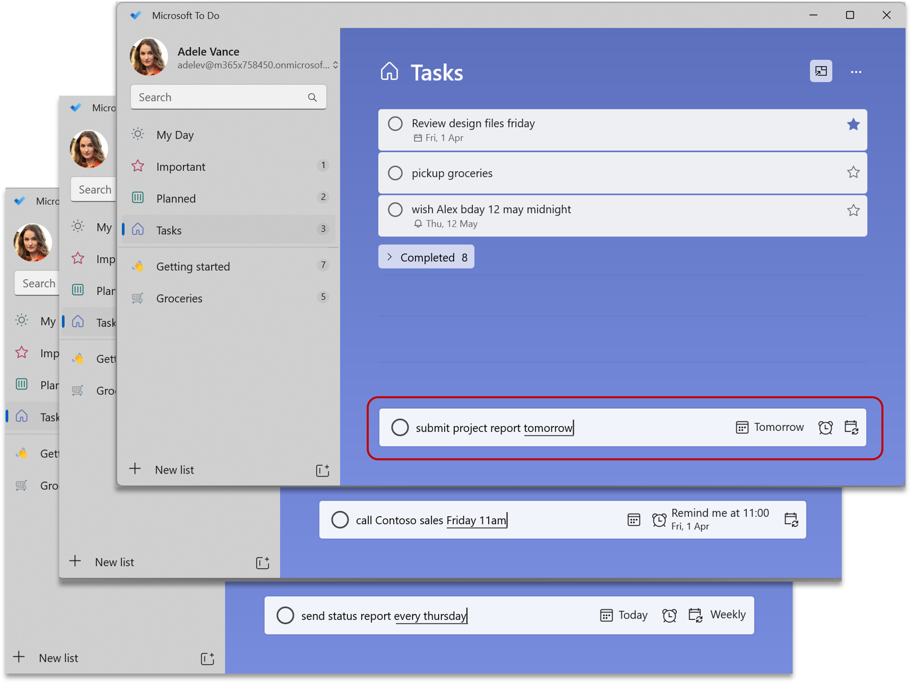 Smart due date, reminder recognition in Microsoft To Do