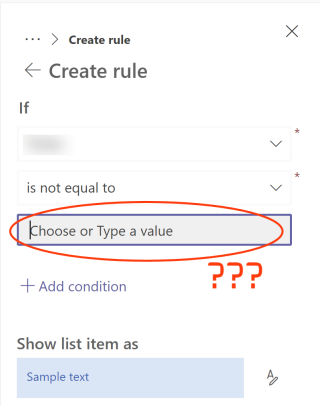 List - Conditional formatting for blank text field | Microsoft ...