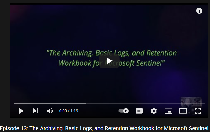 New Video | Episode 13: The Archiving, Basic Logs, and Retention ...