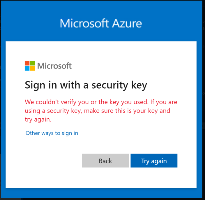 Security Key sign in method in AVD does not work | Microsoft Community Hub
