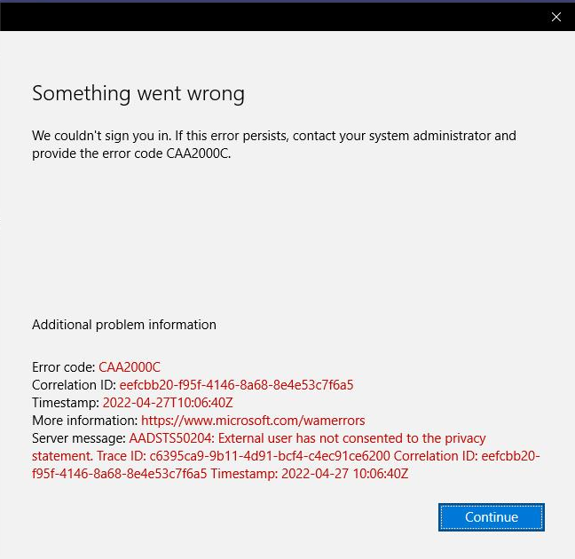 Error CAA2000C in Teams | Microsoft Community Hub