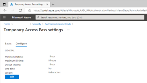 Secure authentication method provisioning with Temporary Access Pass | Microsoft Community Hub